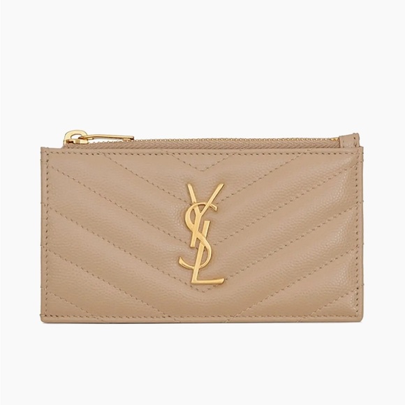 Yves Saint Laurent | Bags | Ysl Cassandre Matelass Zipped Card Case In Leather | Poshmark